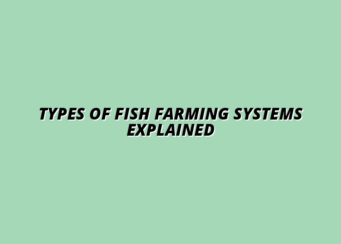 Explore Various Fish Farming Systems for Sustainable Aquaculture